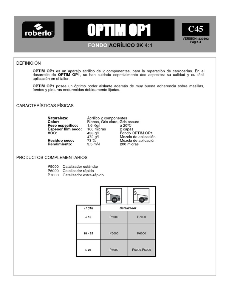 Ficha Tecnica Optim Op1 | PDF | Visión | Color