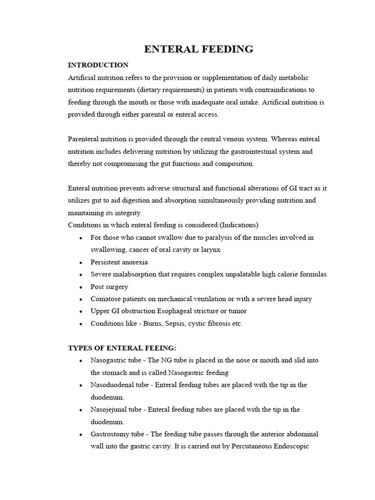 ENTERAL (1) Intro CHPT CTN | PDF