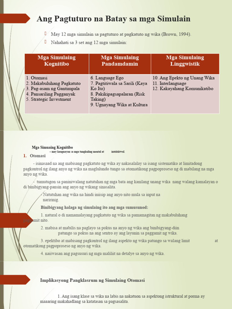 Ang Pagtuturo Na Batay Sa Simulain | PDF