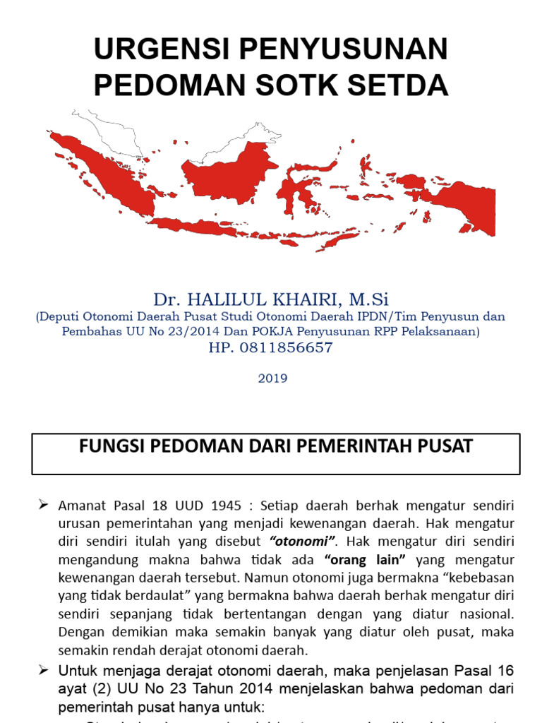 Penyusunan Pedoman Sotk Setda | PDF