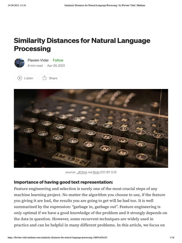 NLP Similarity Distance Metrics | PDF | Norm (Mathematics) | Distance