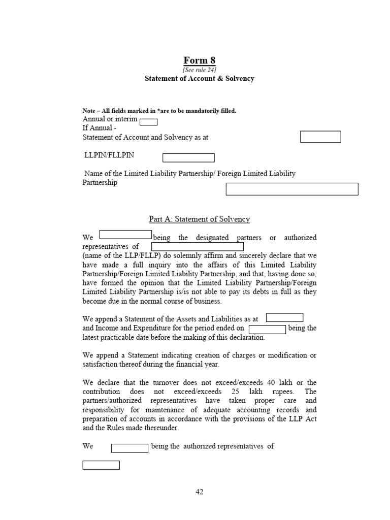 LLP Balance Sheet Format | PDF