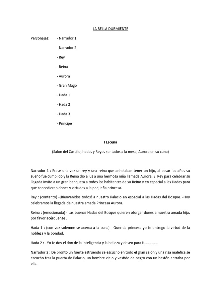 La Bella Durmiente: El Encanto | PDF
