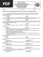 TLE 9 1st Quarter Exam: Household Services | PDF | Entrepreneurship ...