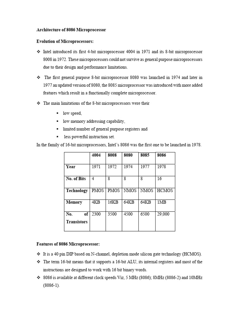 8086 Notes Nitw2020 Pdf Binary Coded Decimal Central Processing Unit