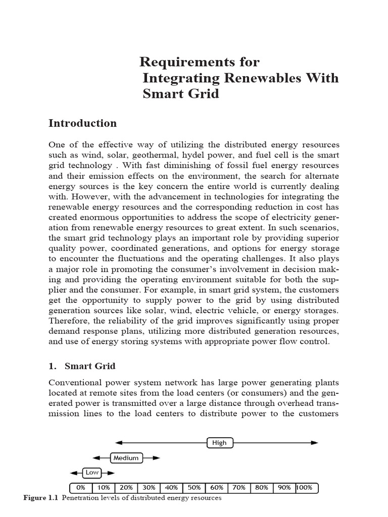 L 4 Requirements For Integrating RES With Smart Grid | PDF | Electrical ...