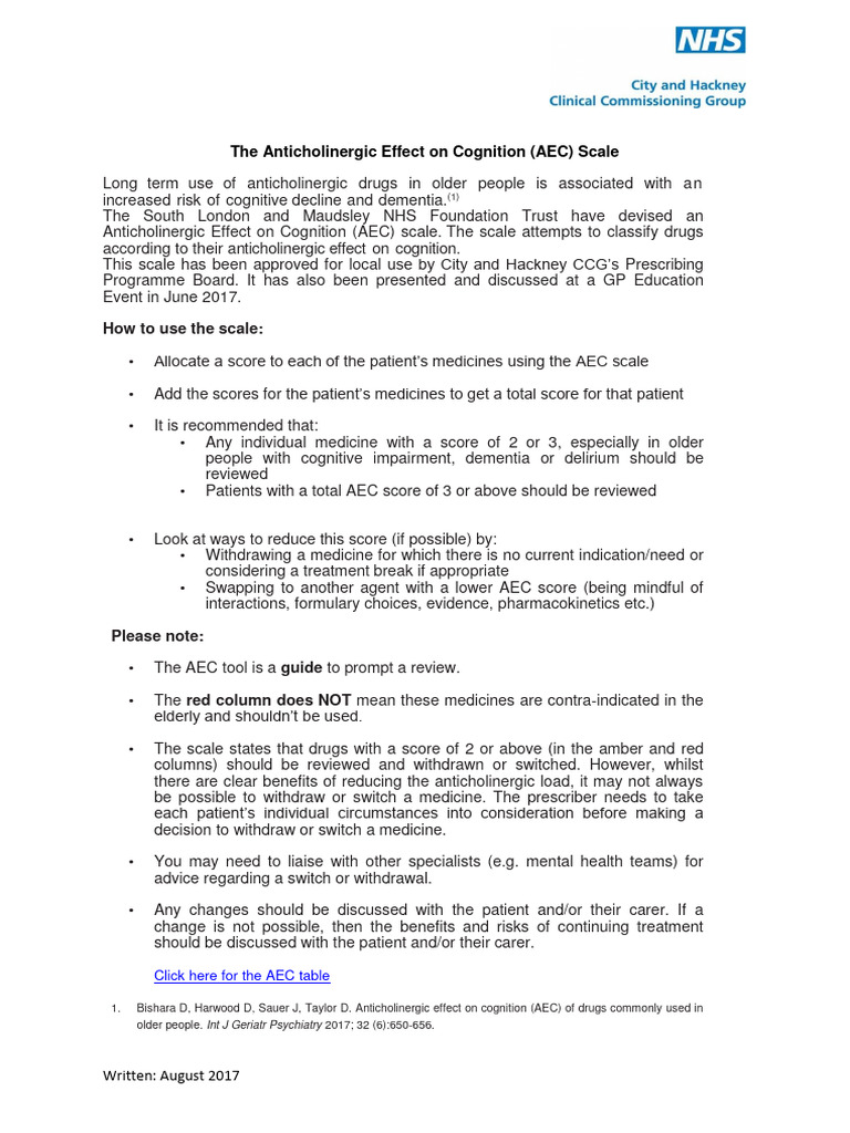 AEC Score | PDF | Dementia | Caregiver