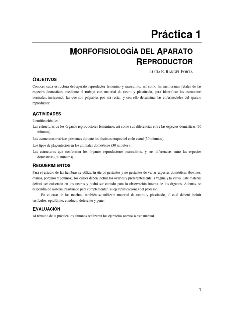Manual de Practicas Reproduccion | PDF