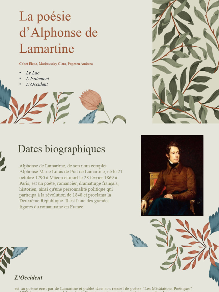 Lamartine: Poésie et Romantisme | PDF