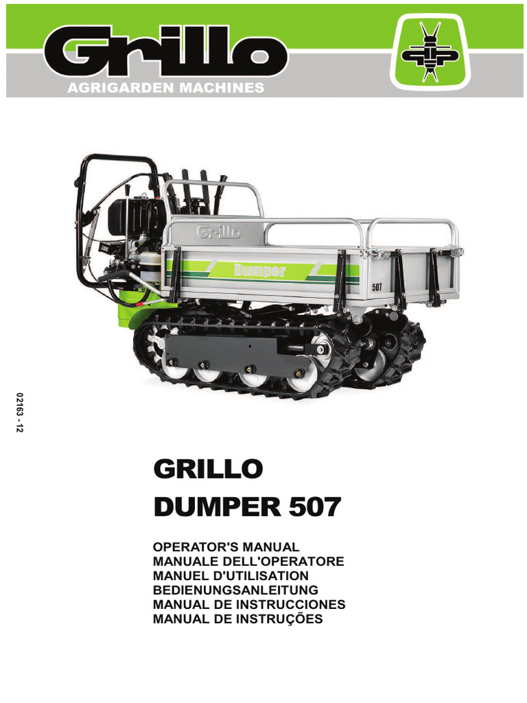 Dumper 507 Operator's Manual 2012 | PDF