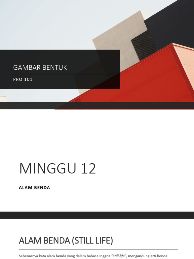 Menggambar Alam Benda: Teknik dan Komposisi | PDF