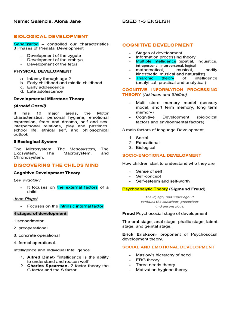 Theory of Development | PDF | Cognitive Development | Behaviorism