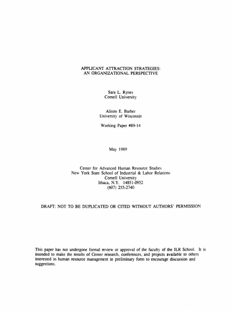 89 14 Applicant Attraction Strategies PDF Recruitment Labour