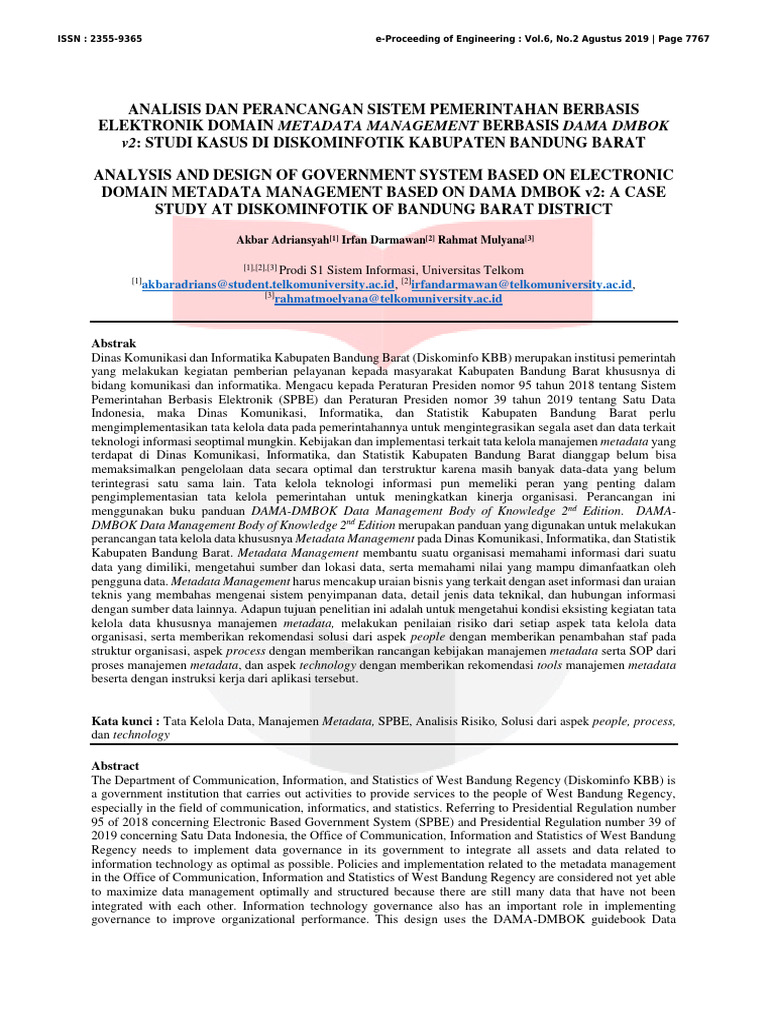 Analisis Dan Perancangan Sistem Pemerintahan Berbasis | PDF