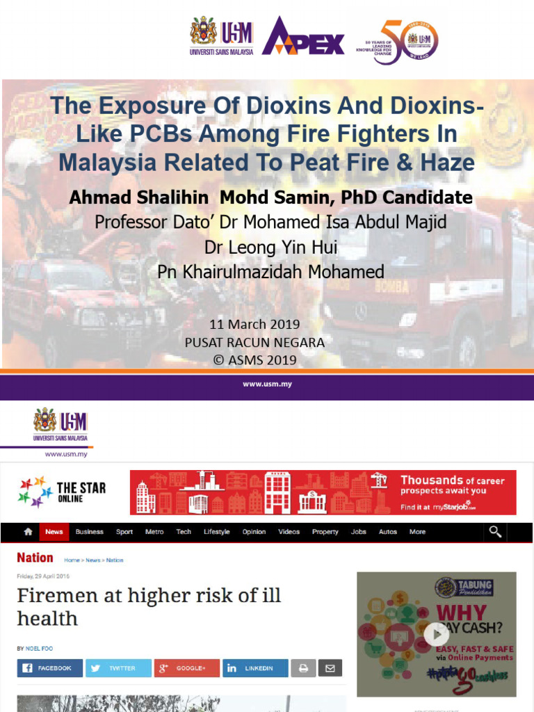 Firemen Exposure During Peatland Fire Extingushing | PDF ...