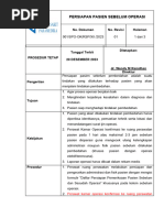 Panduan Persiapan Pasien Pre Operasi | PDF