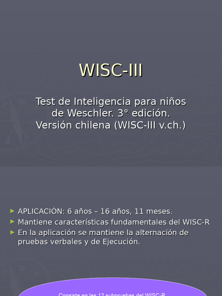 Wisc Iii | PDF | Hemisferio cerebral | Memoria