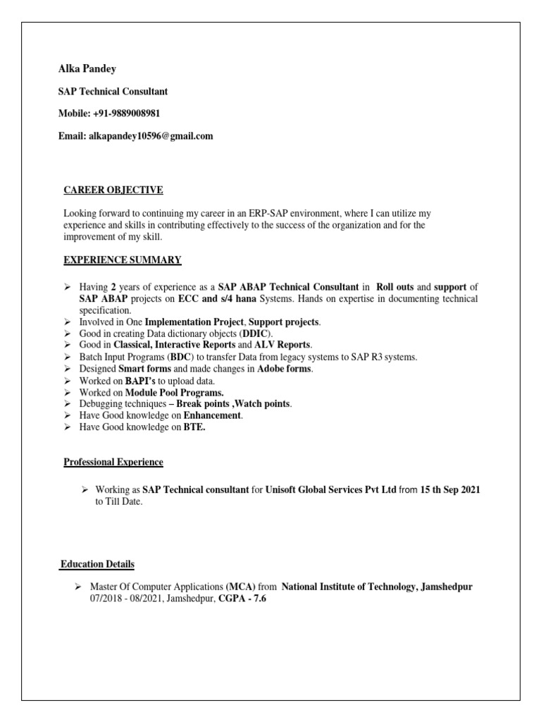 Alka Pandey ABAP | PDF | Computing | Information Science