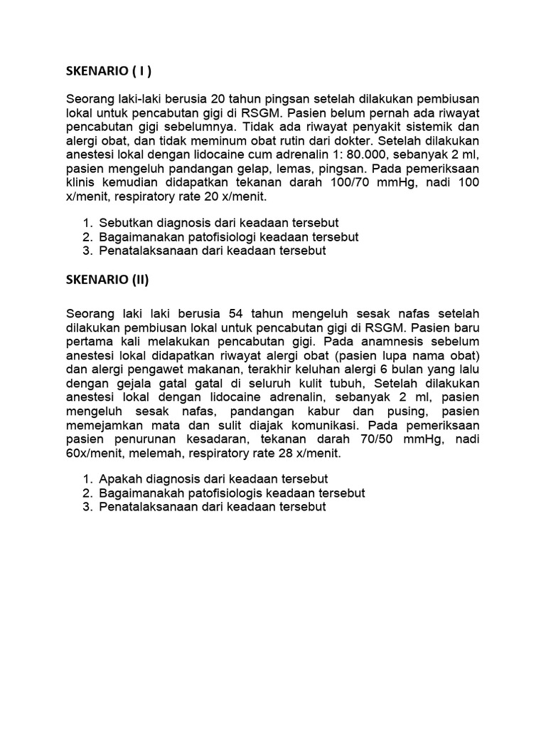 Soal Case Based Learning | PDF | Kesehatan Holistik