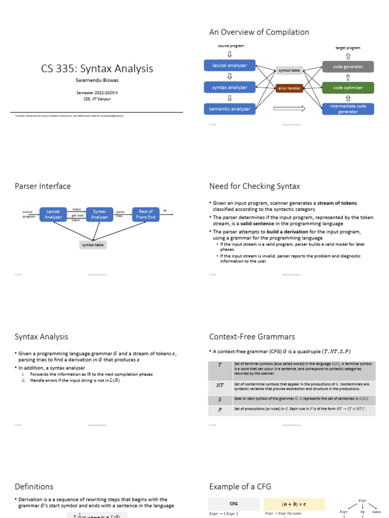 3 compiler_slide | PDF | Parsing | Linguistics