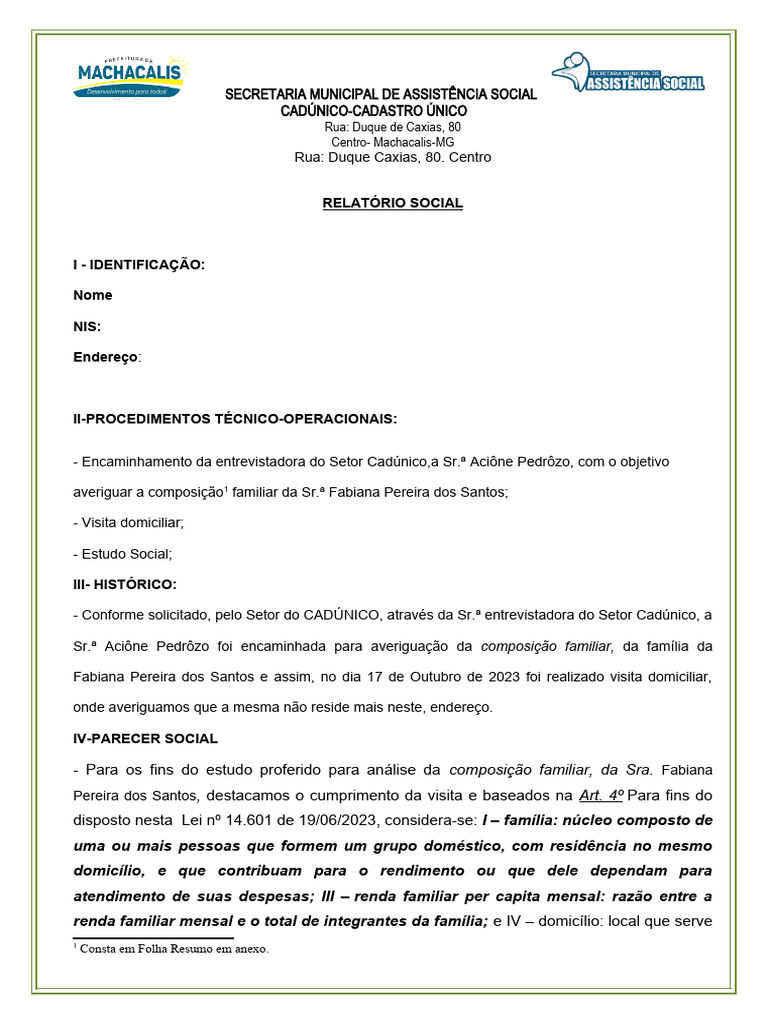 Modelo de Envio de Relatorio | PDF