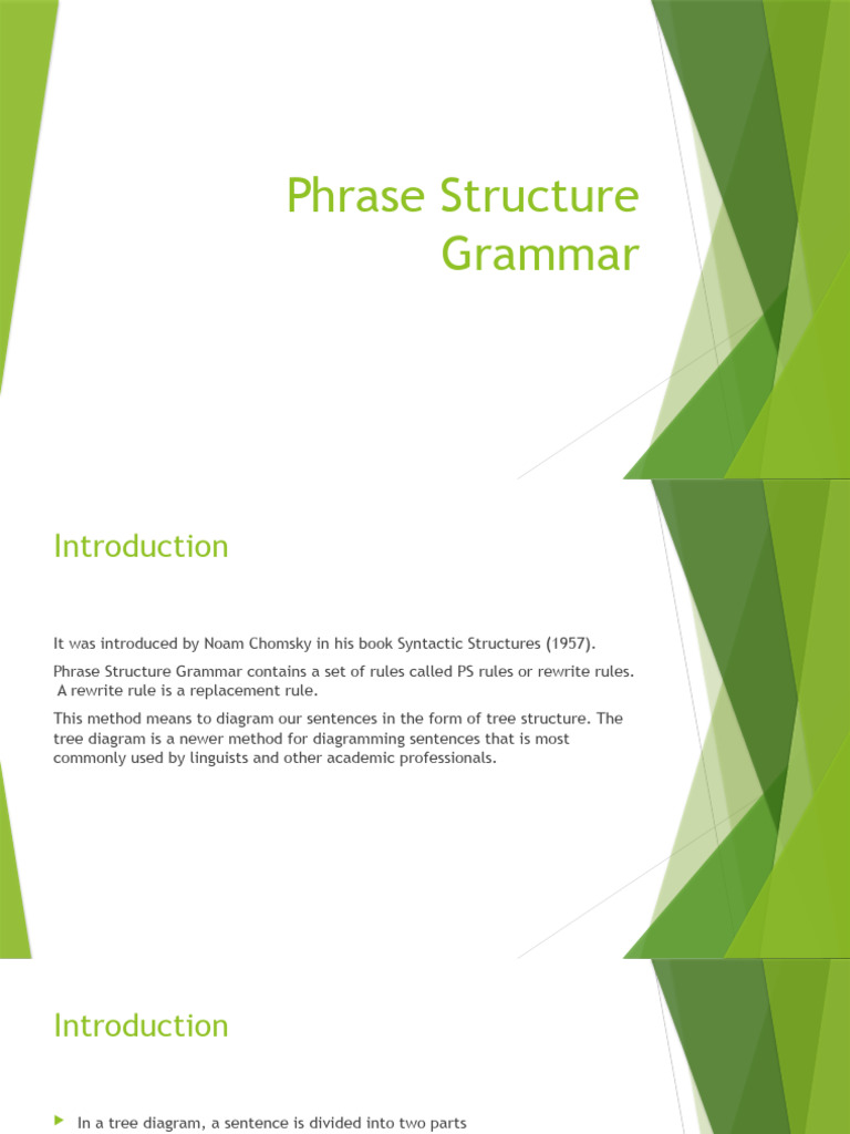 Phrase Structure Grammar | PDF
