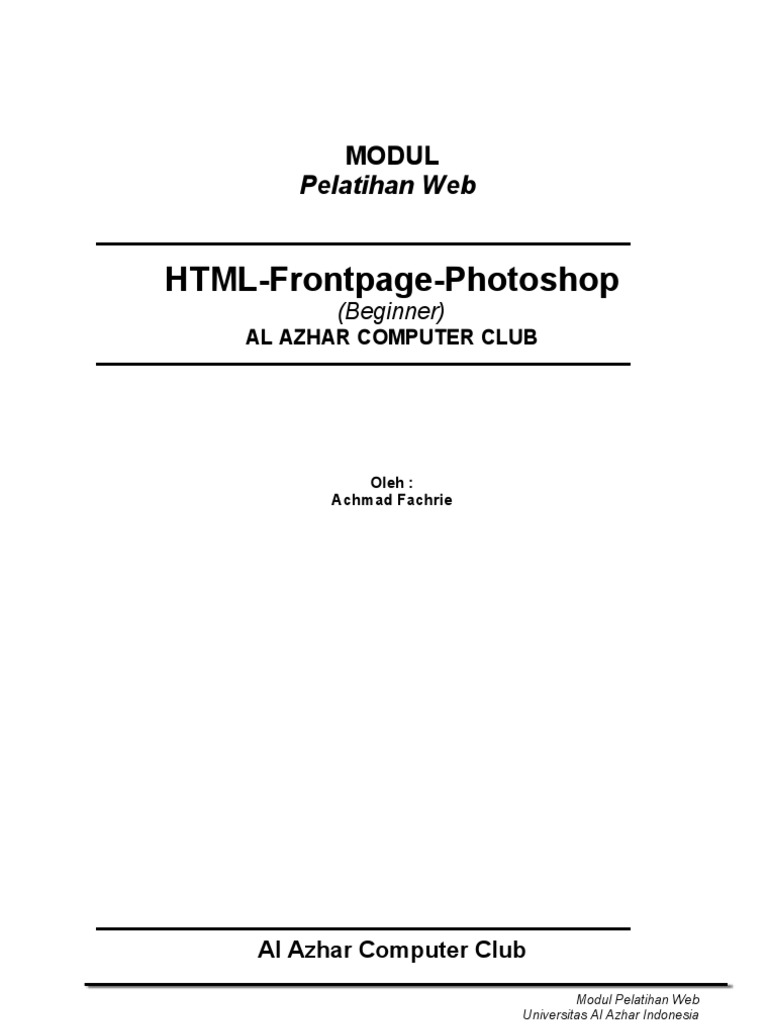 Modul Pelatihan Web HTML | PDF