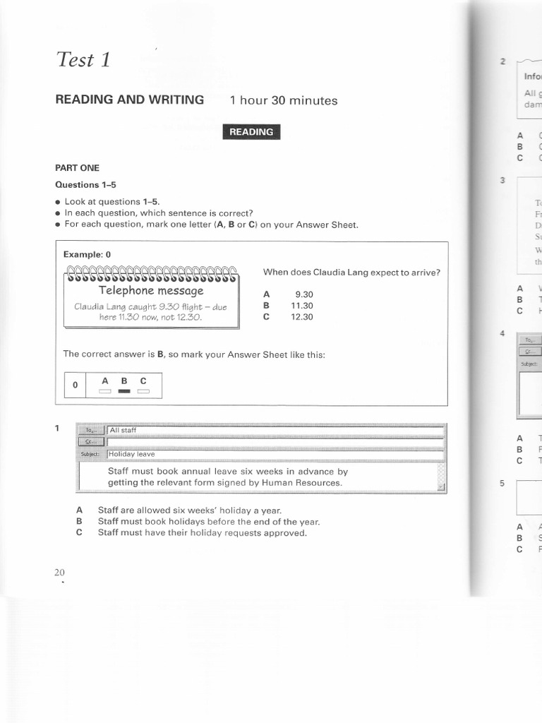 BEC Preliminary Practice Test 1 | PDF | Business | Economies
