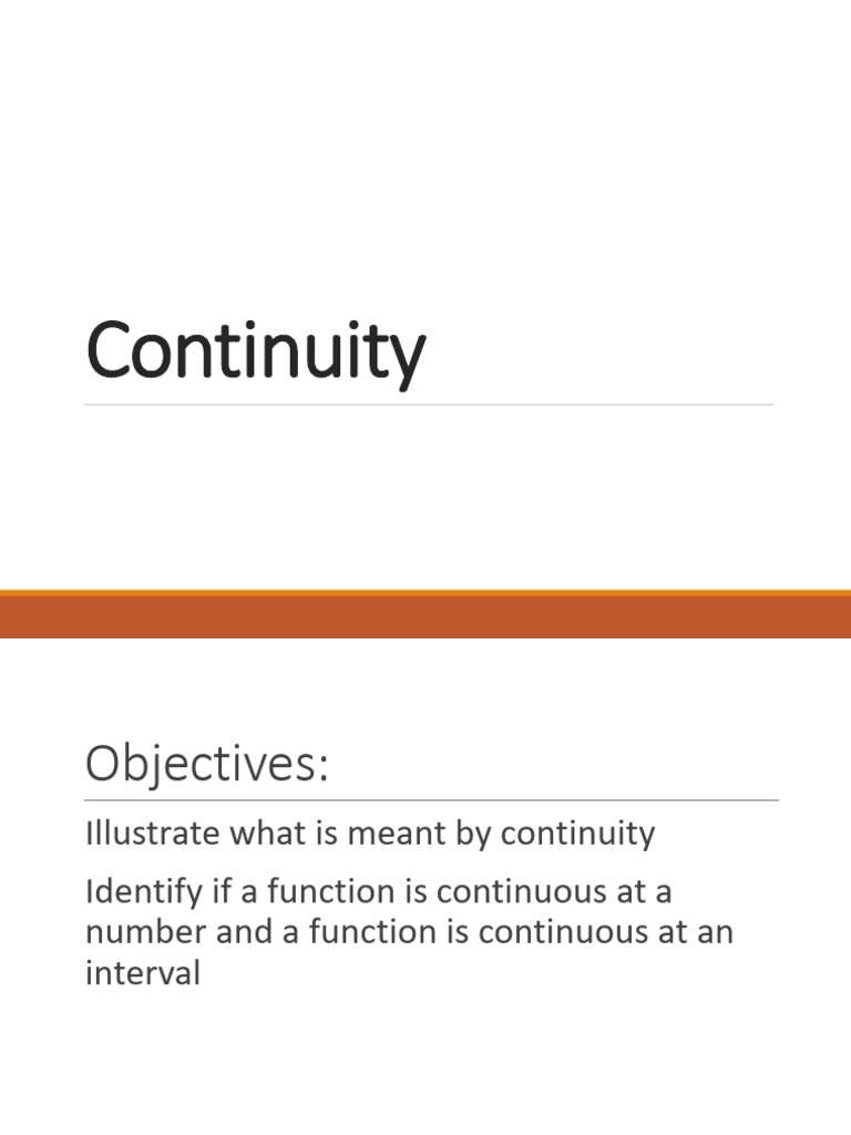 LECTURE 5 - Continuity - B | PDF