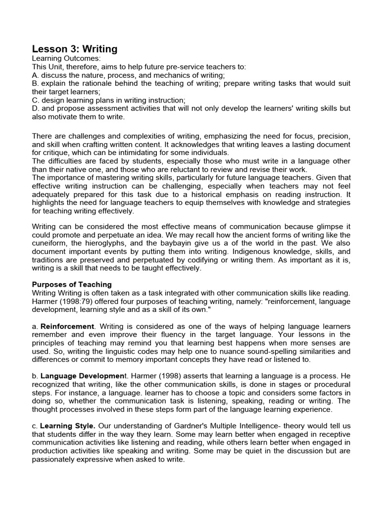 Lesson 3 | PDF | Educational Assessment | Learning