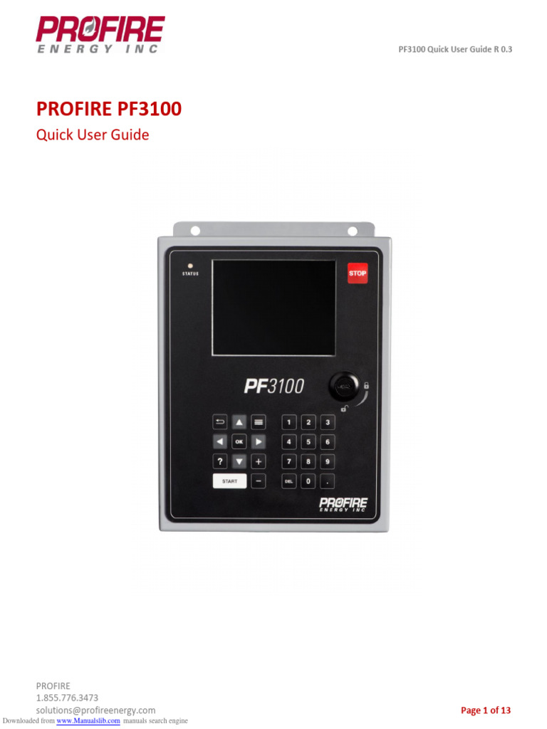 pf3100 Quick Set Up Guide | PDF