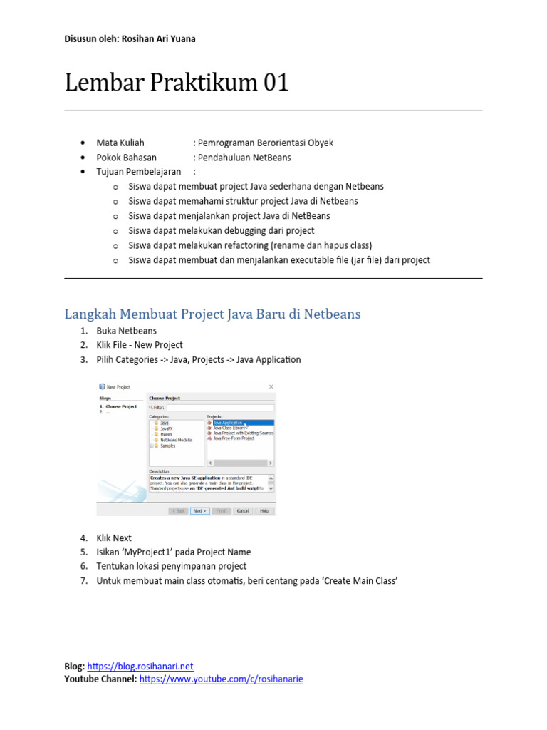 Praktikum Java di NetBeans: Langkah Awal | PDF