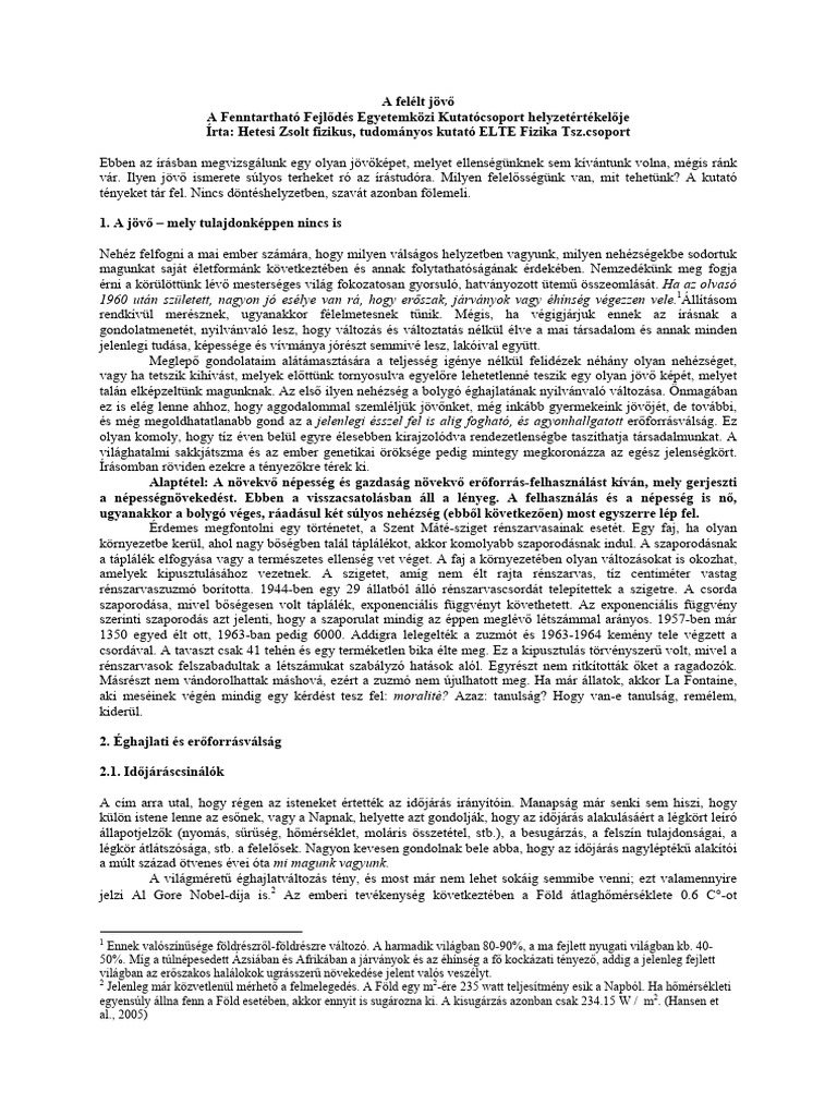 A felélt jövő | PDF