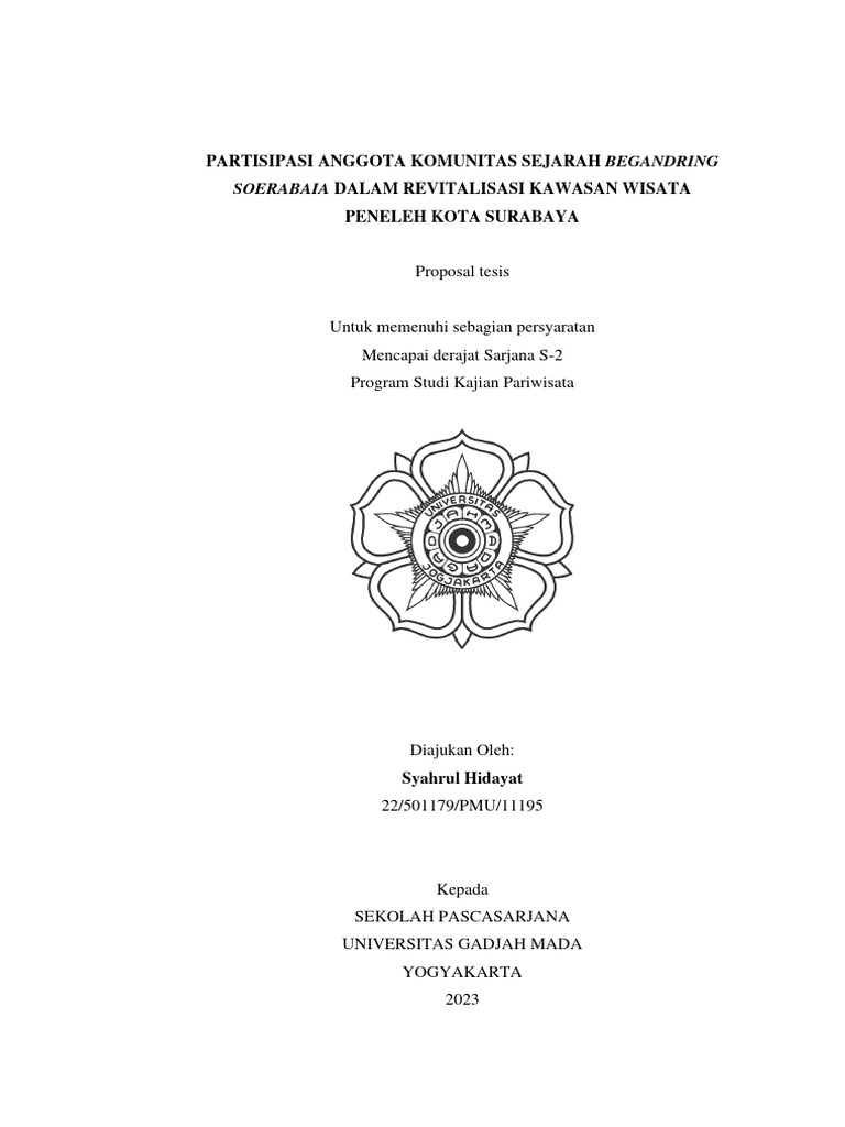 Proposal Penelitian Syahrul Hidayat (11 Januari 2024) | PDF
