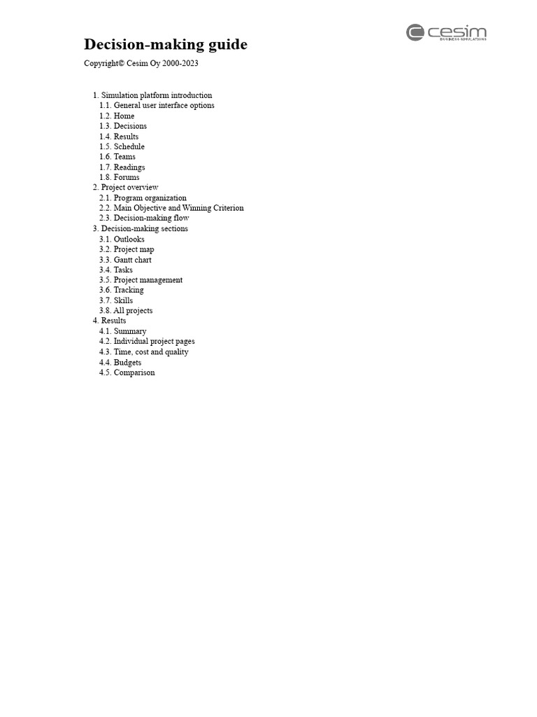 Decision-Making Guide - Project Management | PDF