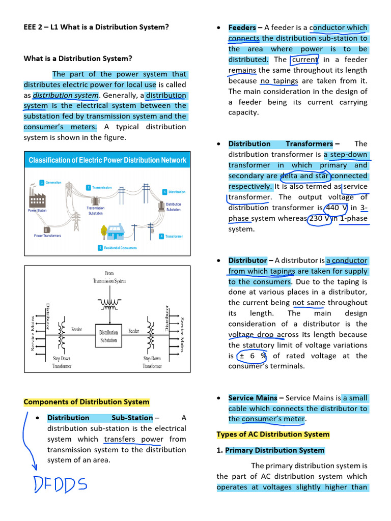 Eee 2 L1 Reviewer Pdf Electric Power Distribution Electrical