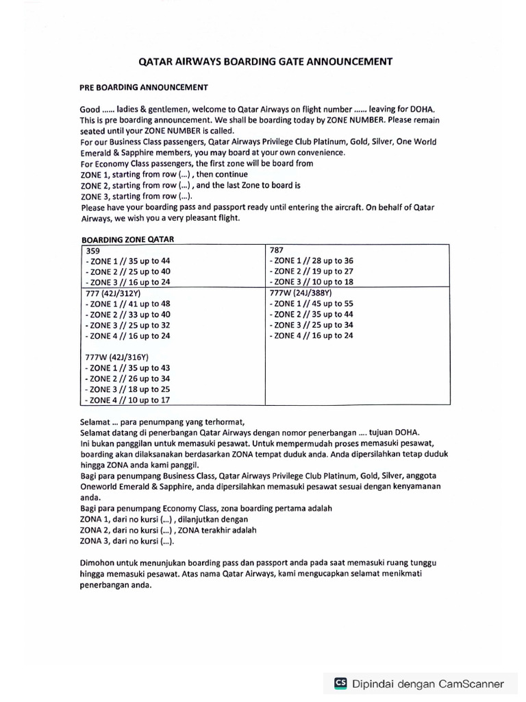 QR Boarding Announcement | PDF
