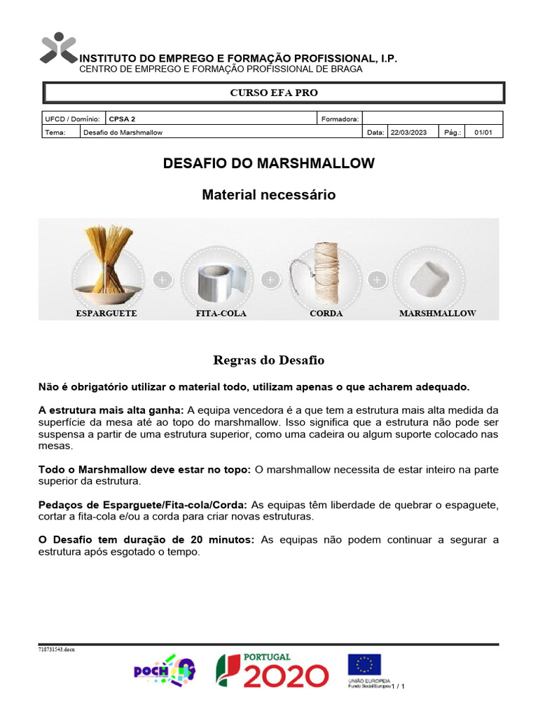 Desafio Do Marshmallow | PDF