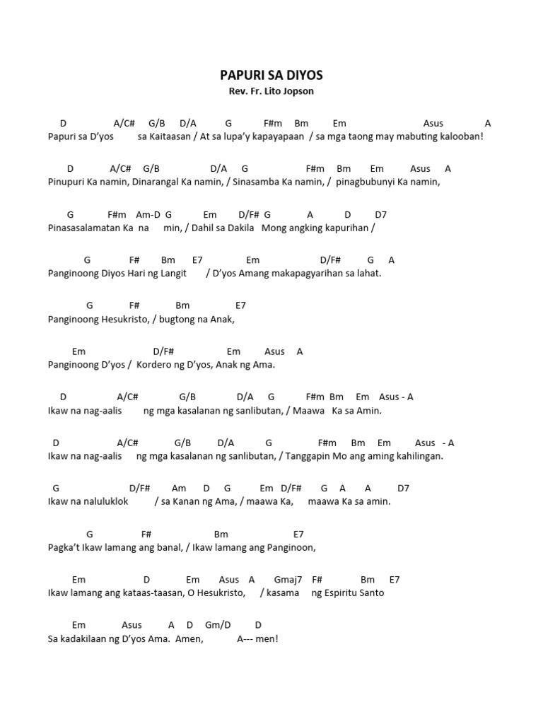 Papuri Sa Diyos | PDF