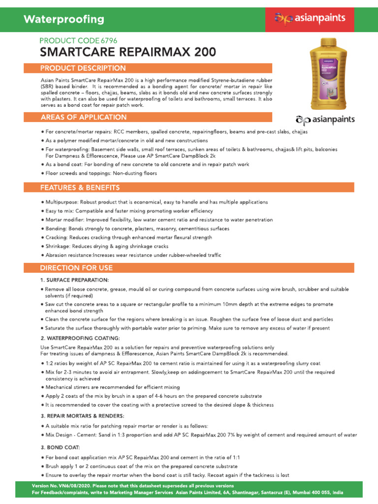 Repairmax Adhesive Smartcare | PDF