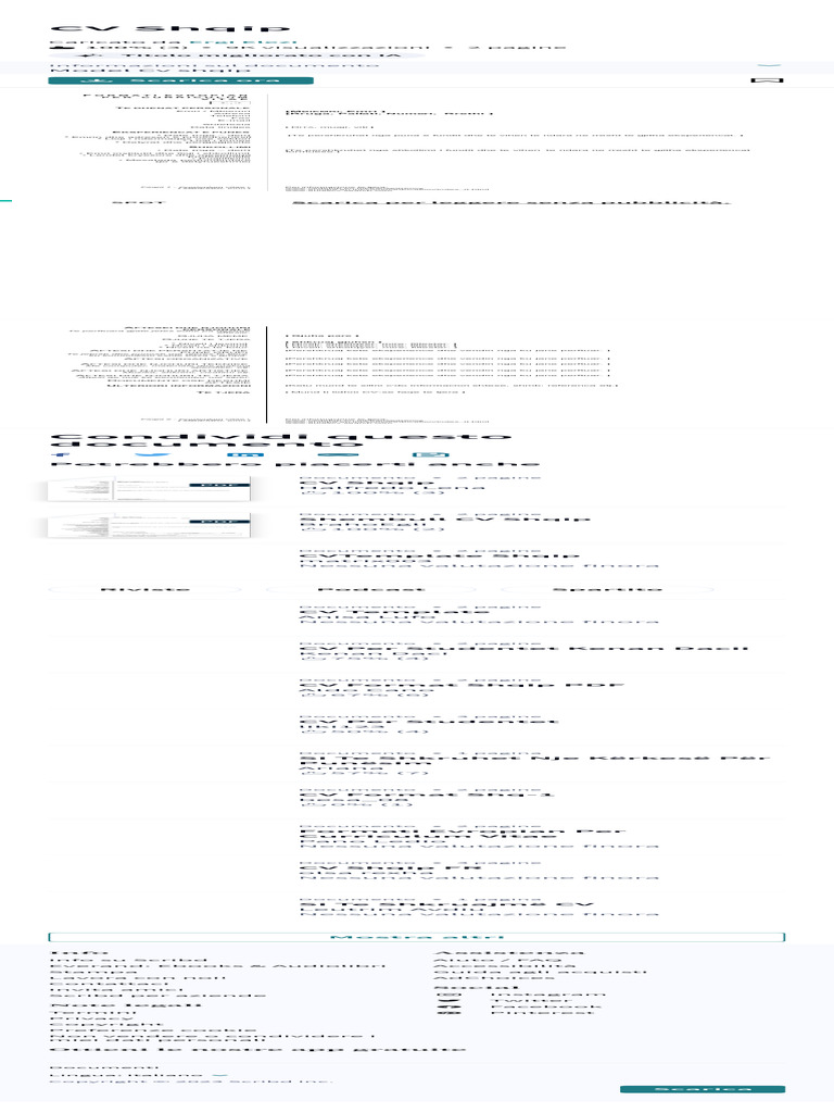 CV Shqip PDF | PDF