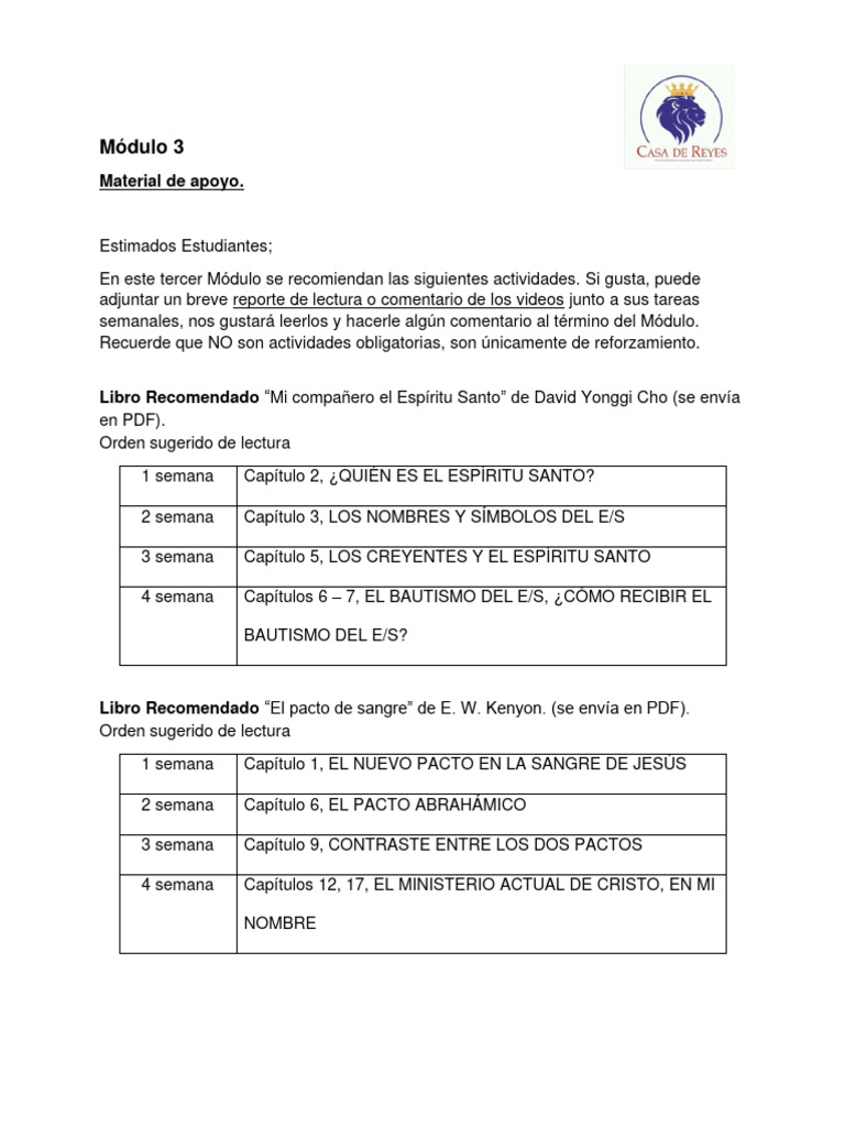 Material de Apoyo, Módulo 3 | PDF