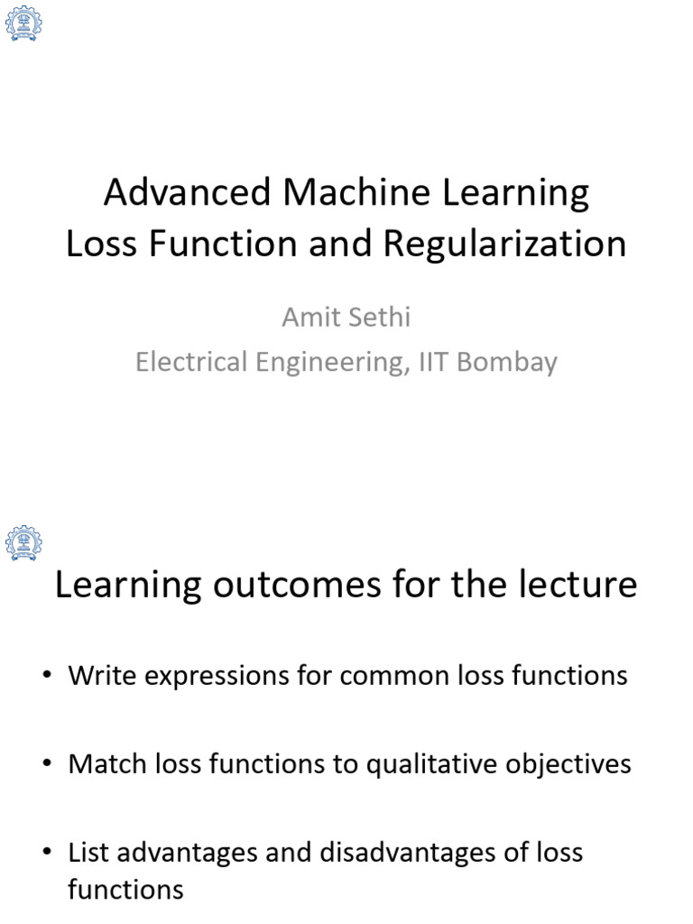 Lecture 7 Loss function and regularization | PDF | Mean Squared Error ... Lecture 7 Loss function and regularization | PDF | Mean Squared Error ...