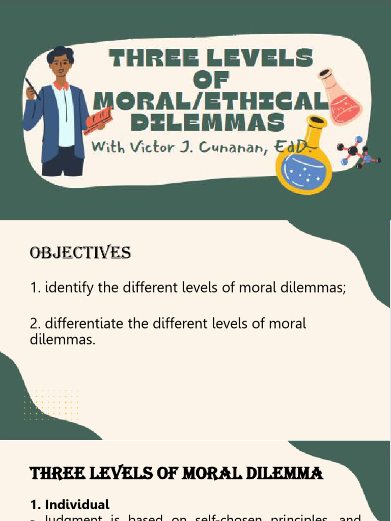 L3 - Three Levels of Moral - Ethical Dilemmas | PDF | Behavioural ...