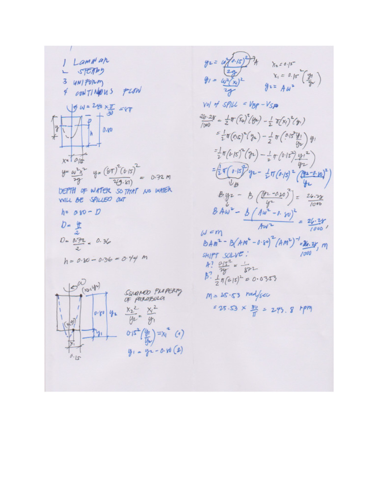 Preboard Hydraulics - SOLUTION | PDF