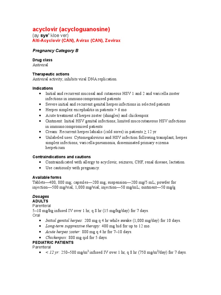 Acyclovir | PDF | Herpes Simplex | Drugs