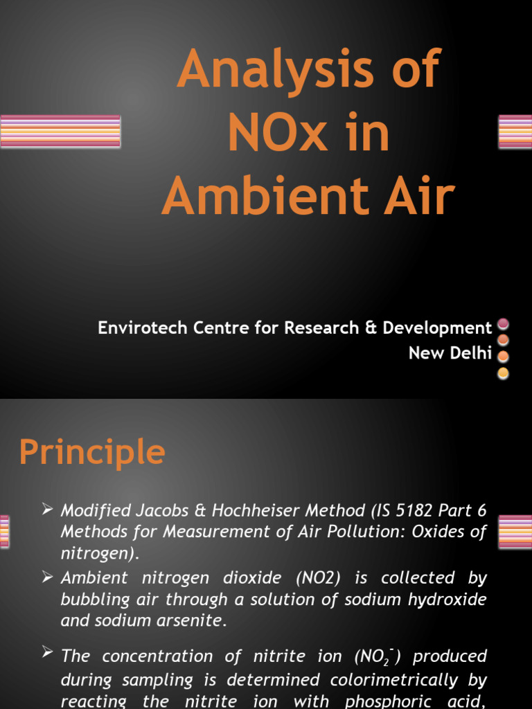 Analysis of NOx in Ambient Air | PDF | Hydrogen Peroxide | Hydroxide