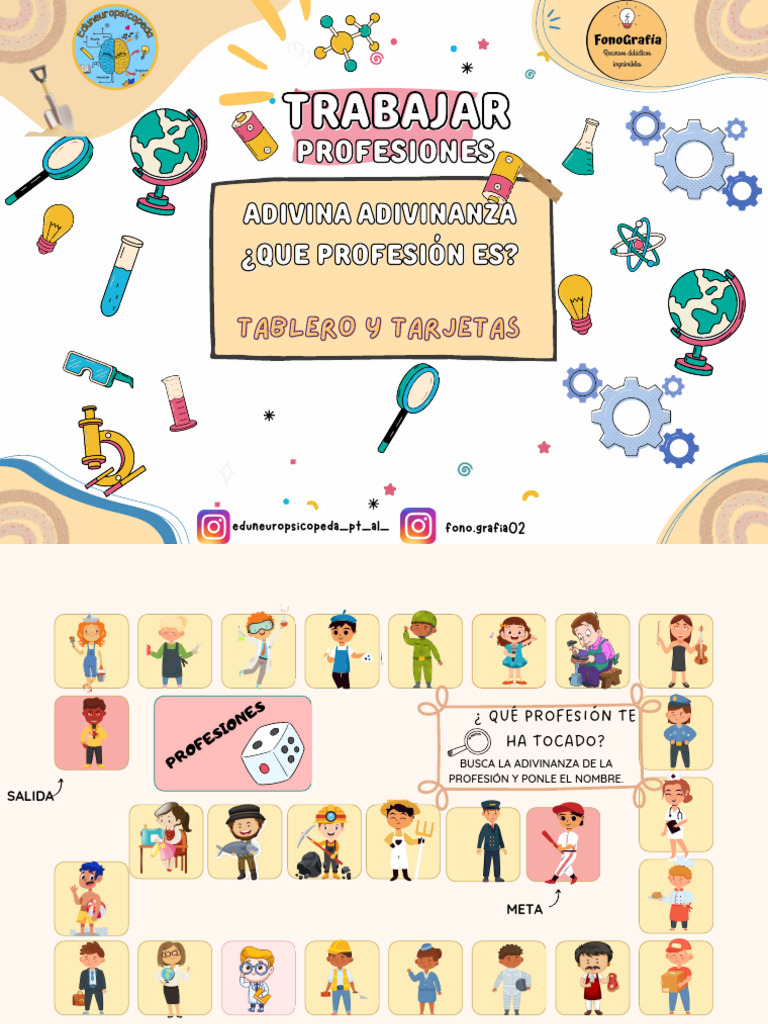 ADIVINA ADIVINANZA Trabajamos Las Profesiones | PDF