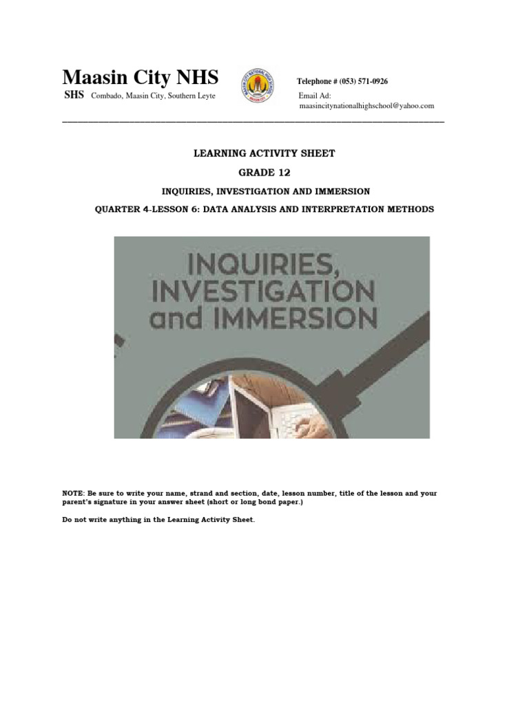 3is Lesson6 | PDF | Methodology | Quantitative Research