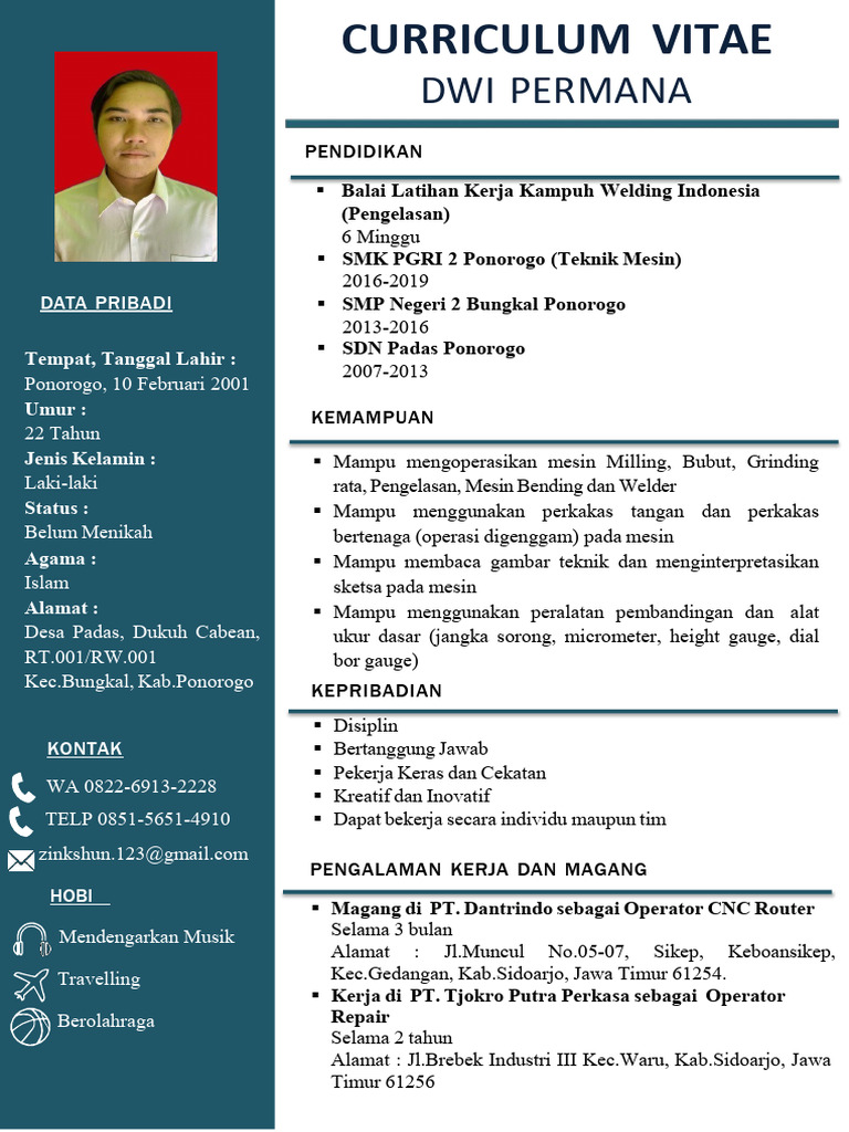Cv dan ktp | PDF